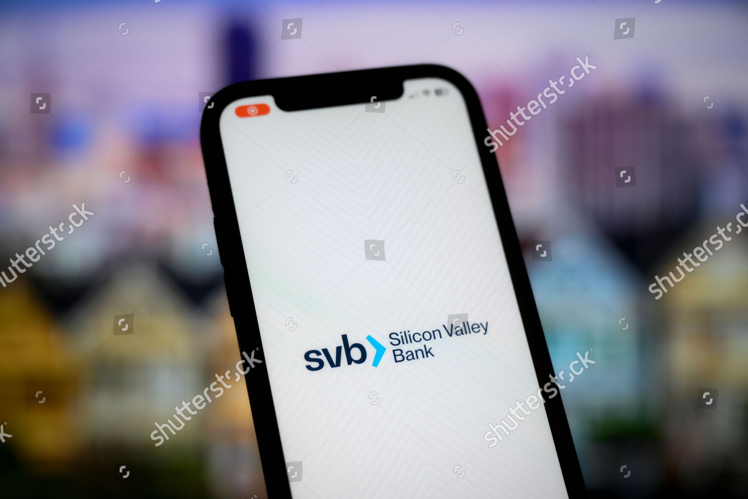 Silicon Valley Bank Svb Logo Seen Editorial Stock Photo - Stock Image ...