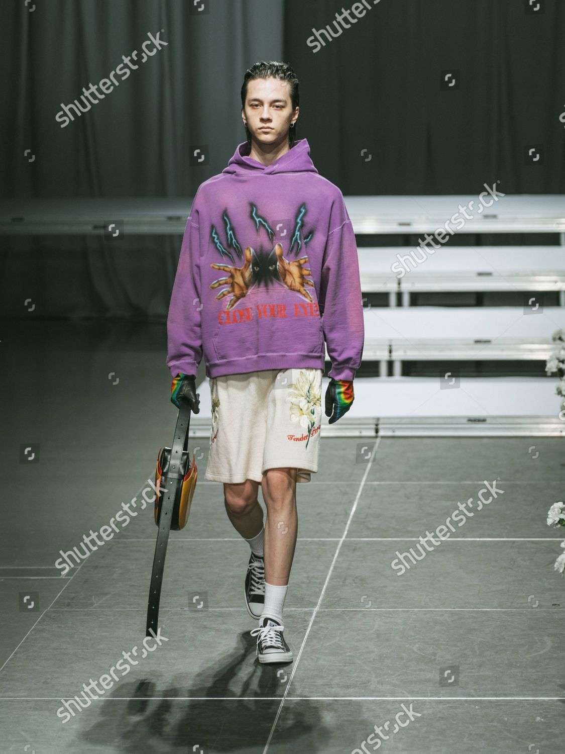 Model Presenting Creation 2023 Autumnwinter Collection Editorial Stock ...