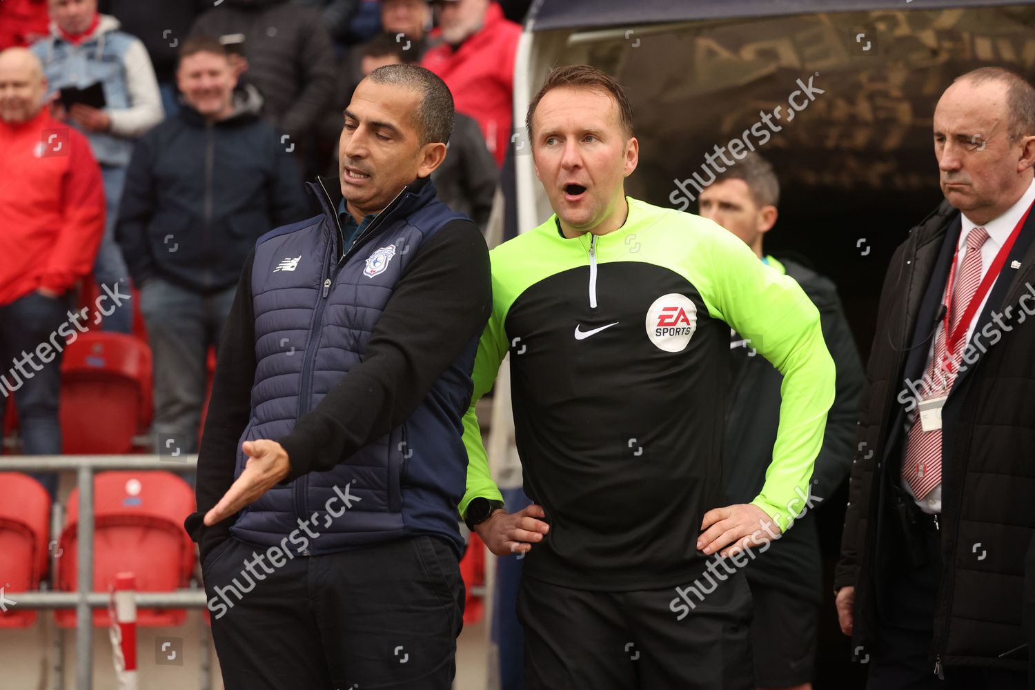 Referee Mr Oliver Langford Talks Sabri Editorial Stock Photo - Stock ...