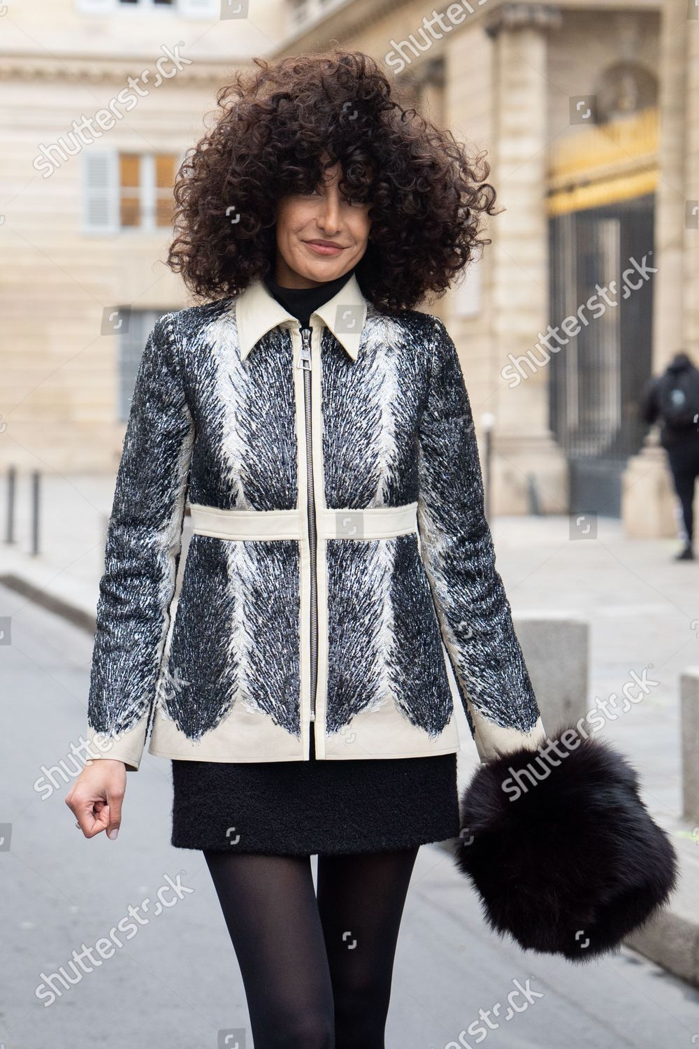 Portrait Brune Buonomano Black White Leather Editorial Stock Photo ...