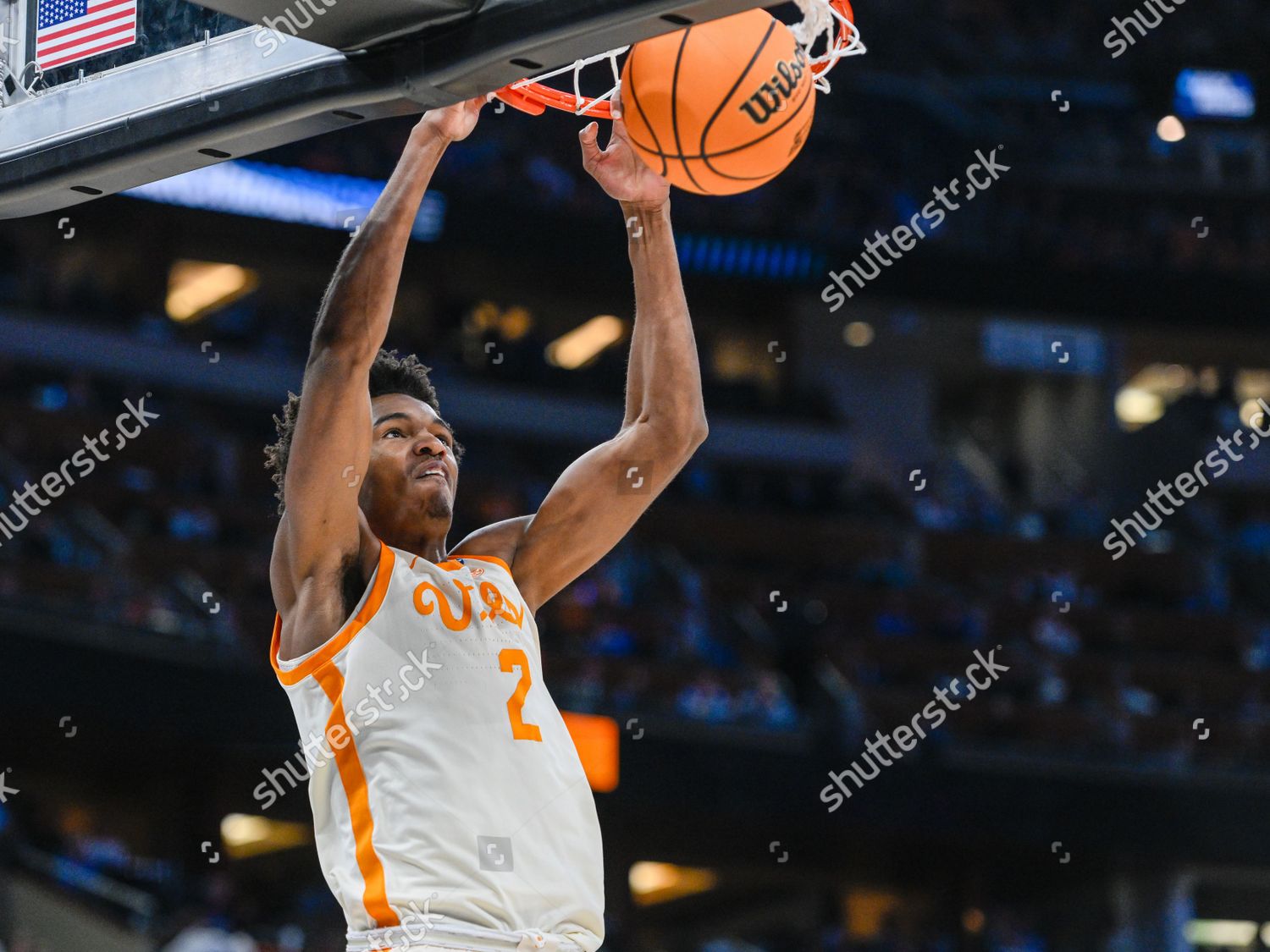 Tennessee Forward Julian Phillips 2 Dunks Editorial Stock Photo - Stock ...