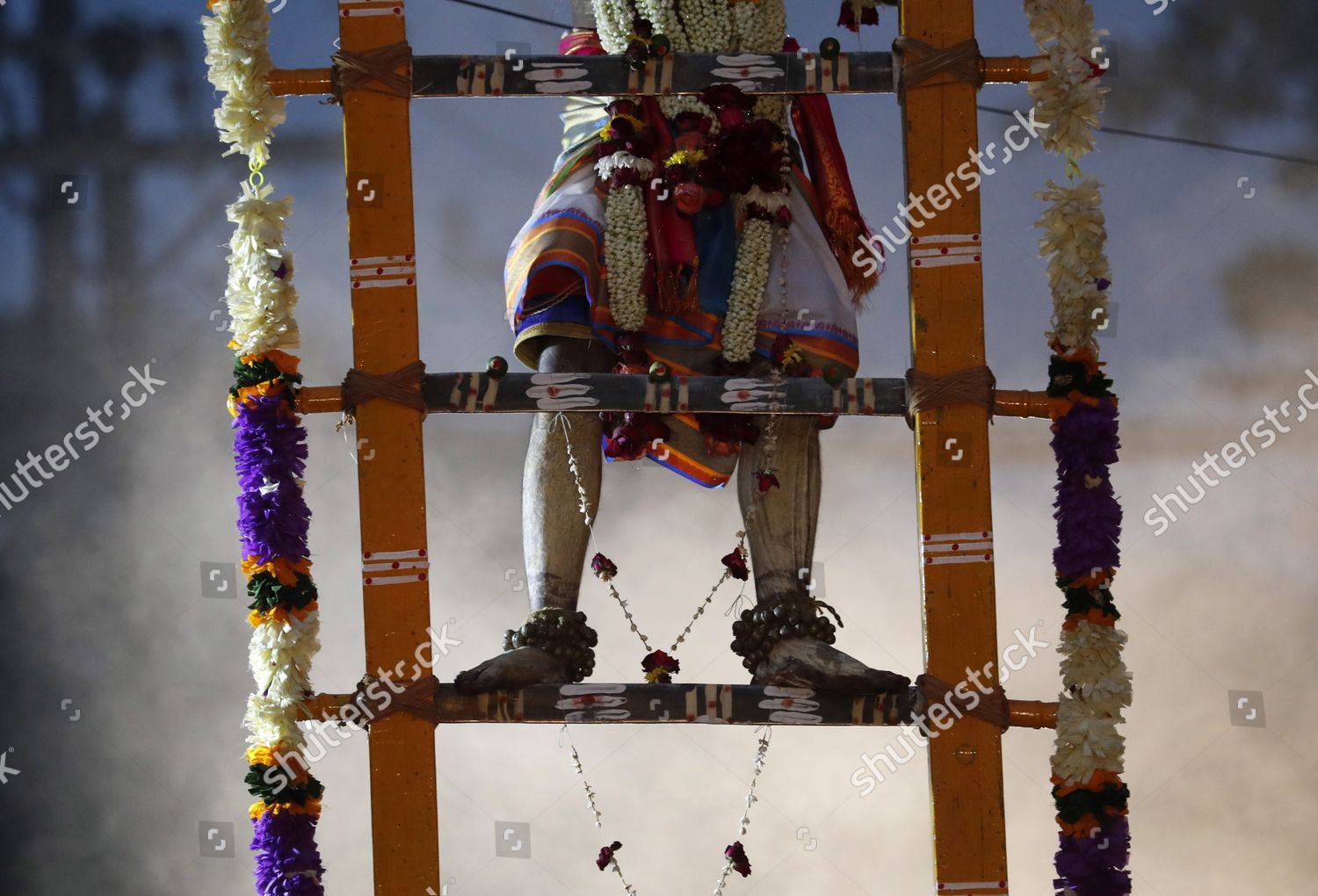 Hindu Devotee Climbs Blade Ladder During Editorial Stock Photo - Stock ...
