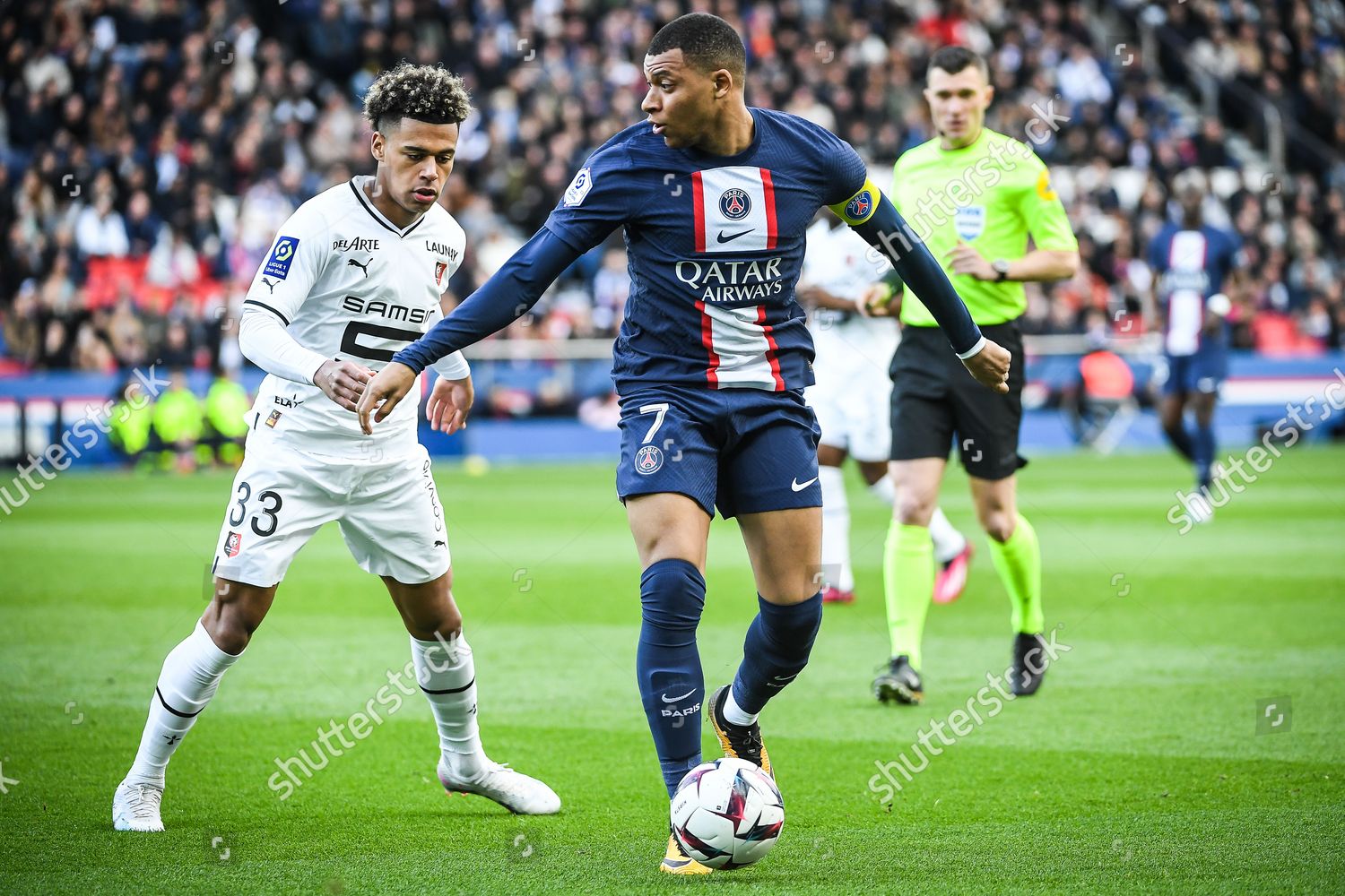 Desire Doue Rennes Kylian Mbappe Psg Editorial Stock Photo - Stock ...