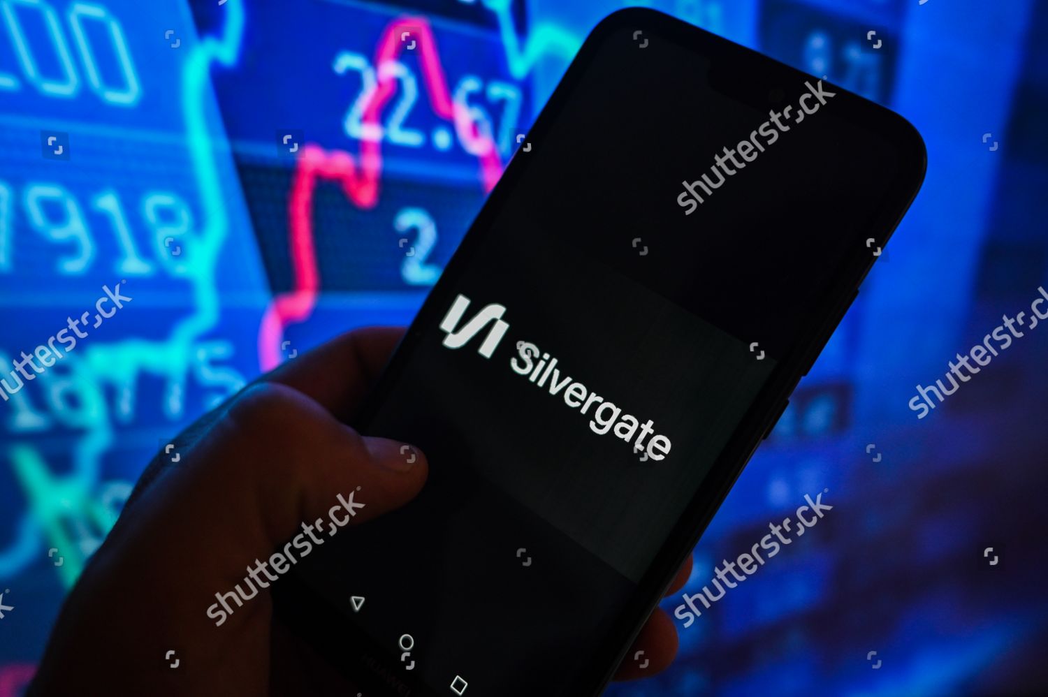 This Photo Illustration Silvergate Logo Displayed Editorial Stock Photo ...