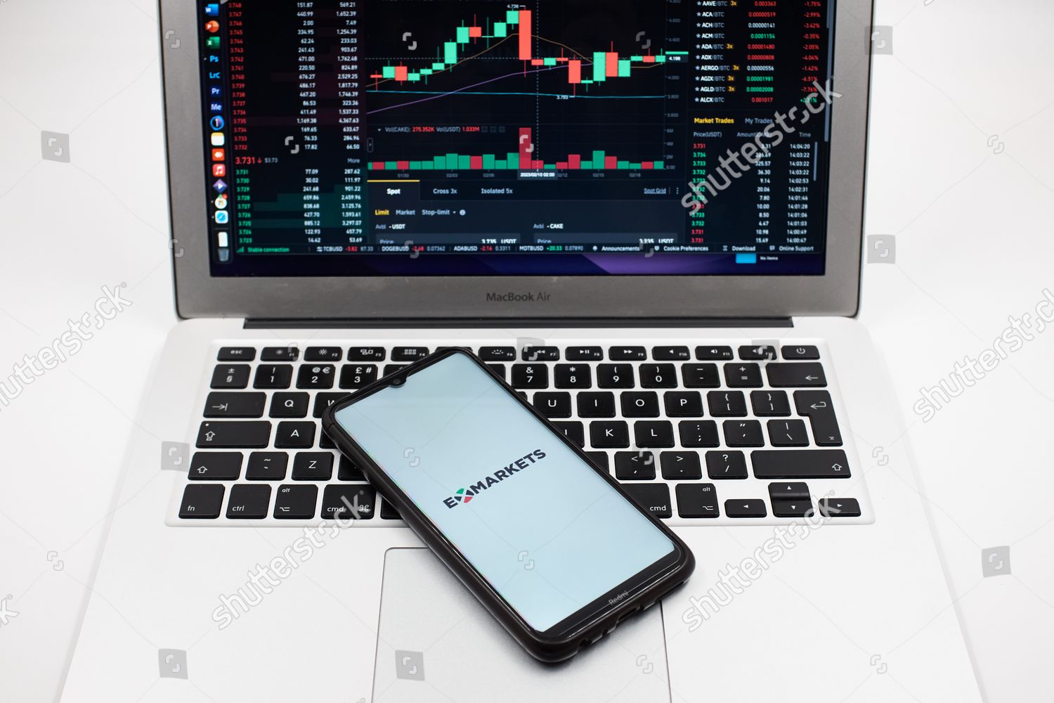This Photo Illustration Exmarkets Exchange Logo Editorial Stock Photo ...