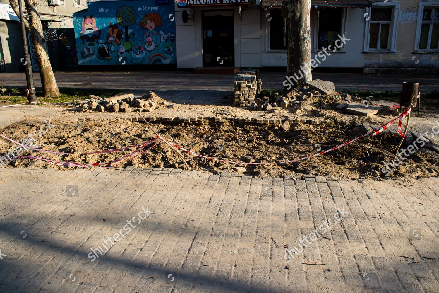 Impact Artillery Fire Which Hit Main Editorial Stock Photo - Stock ...