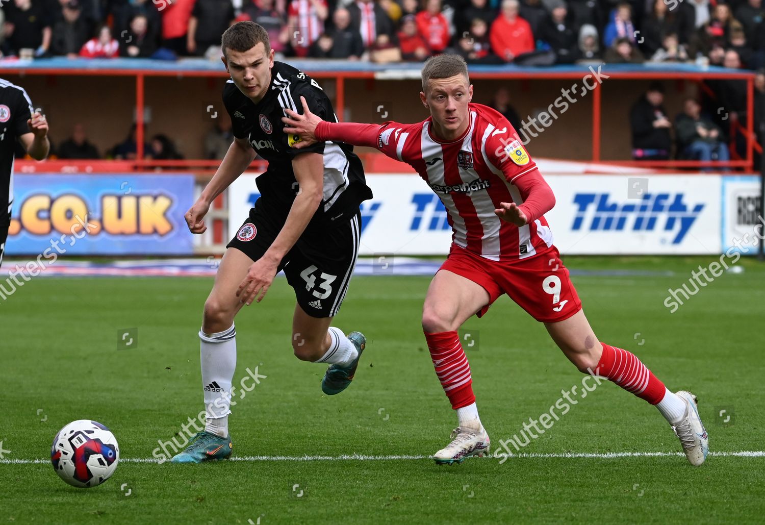 Jay Stansfield Exeter City Battles Ball Editorial Stock Photo - Stock ...