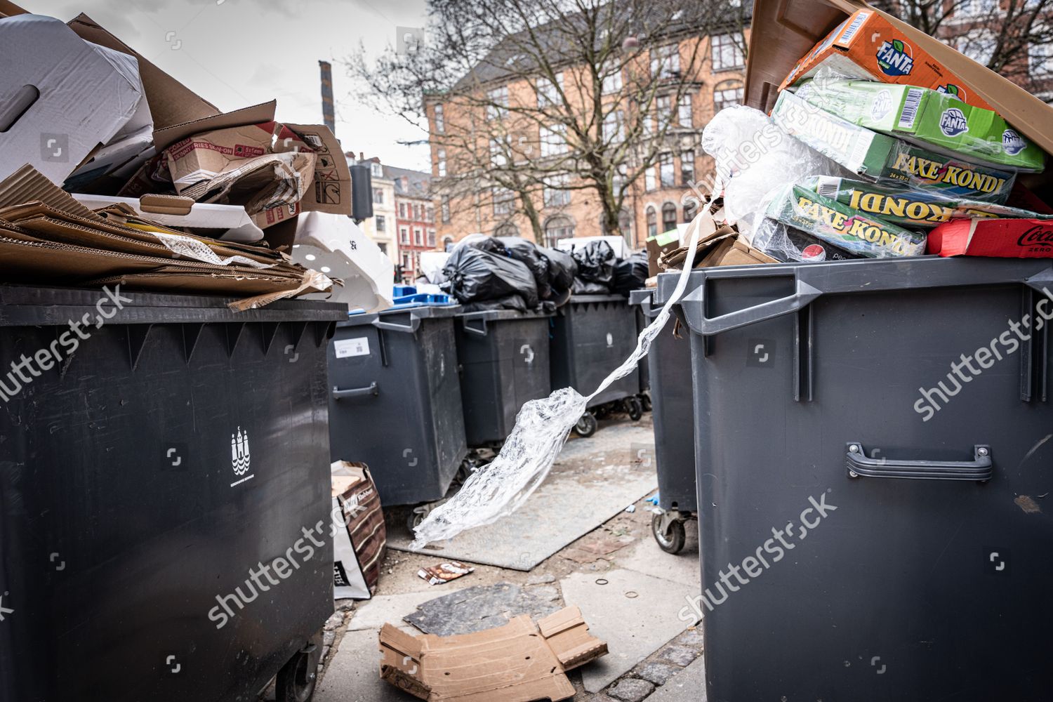 Garbage Piles Copenhagen Denmark 25 March Editorial Stock Photo - Stock ...