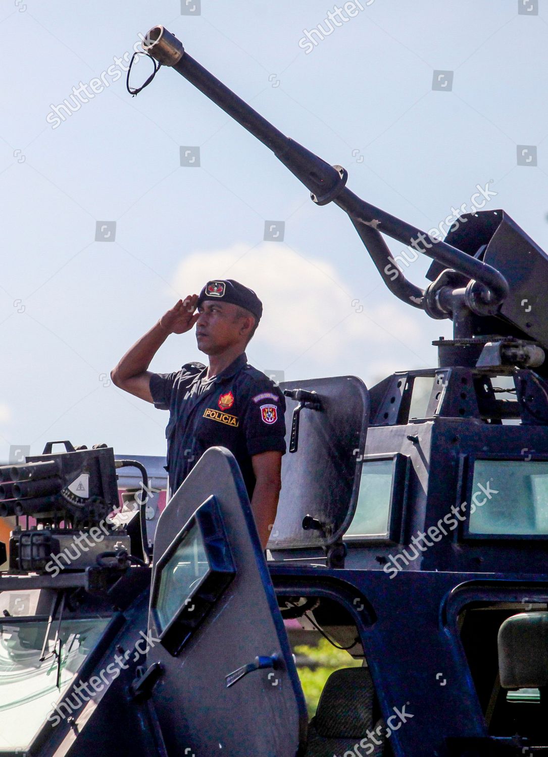 East Timors National Police Officer Stands Editorial Stock Photo ...