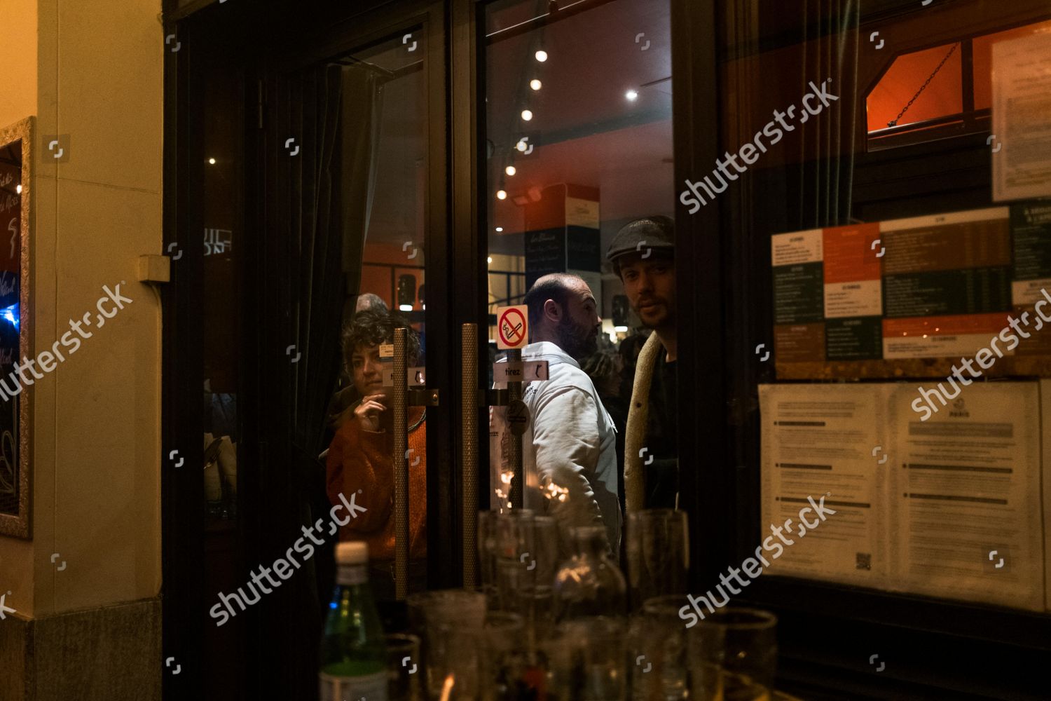 Woman Inside Bar Looks Bags Garbage Editorial Stock Photo - Stock Image ...