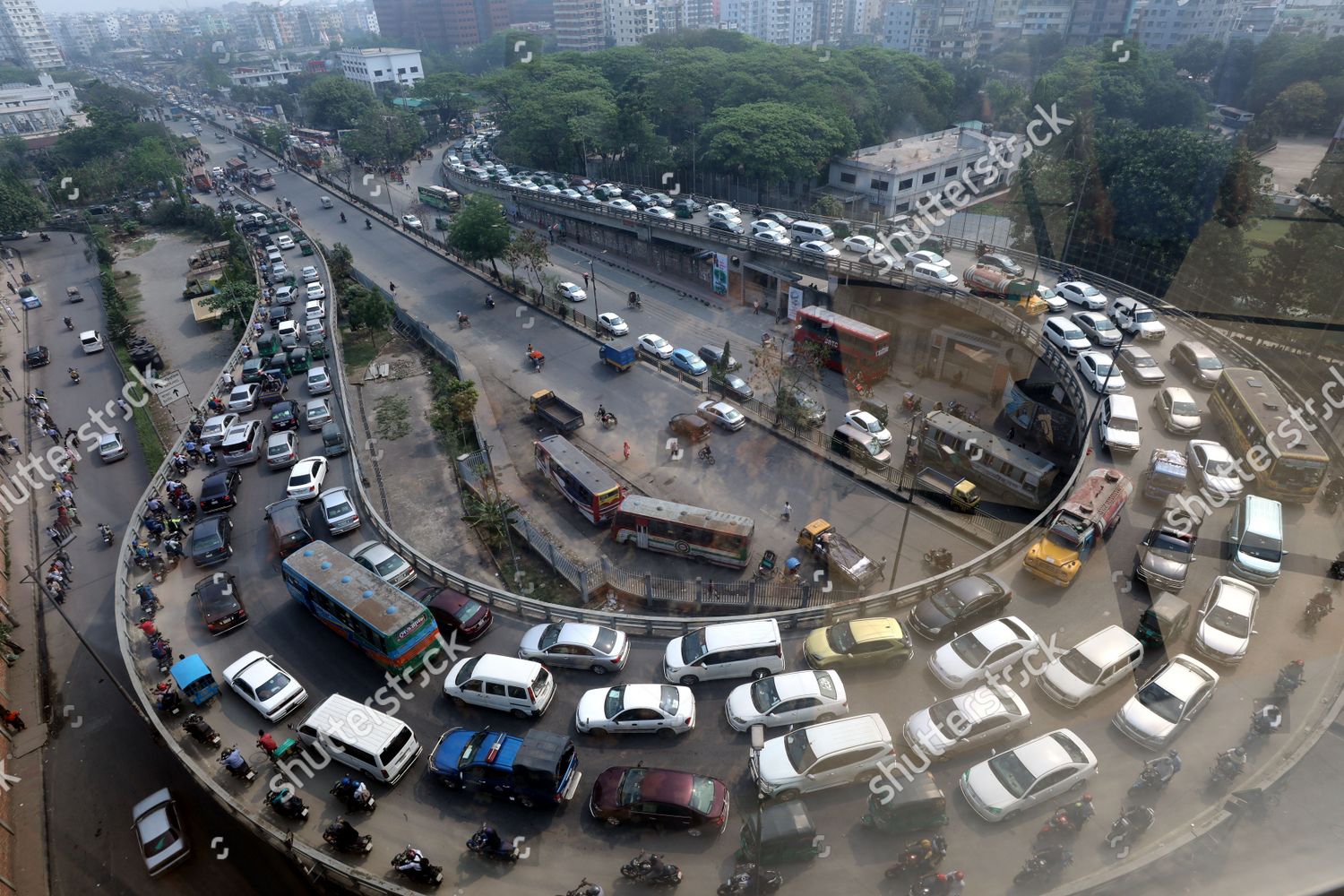 Vehicles Stuck Traffic Jam Dhaka Bangladesh Editorial Stock Photo ...