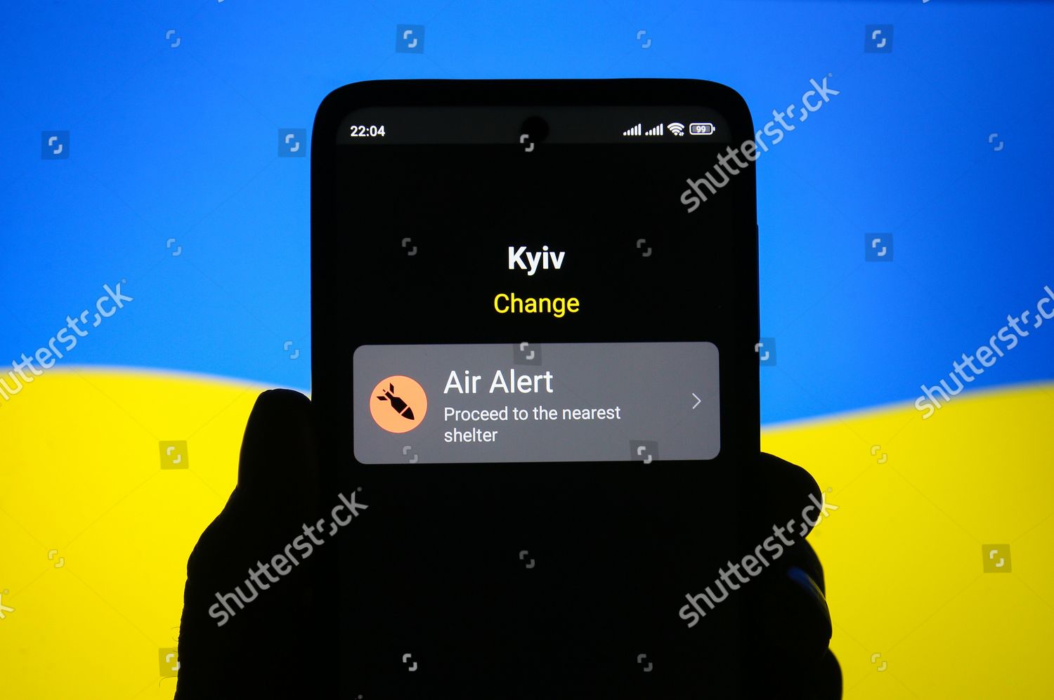 This Photo Illustration Air Alert App Editorial Stock Photo - Stock ...