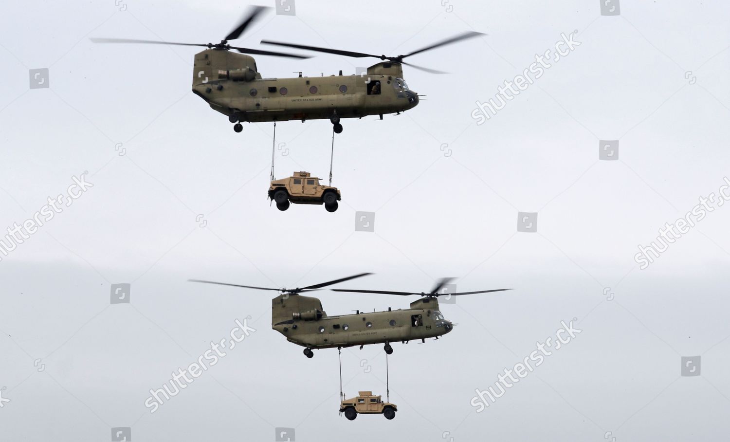 Two Military Transport Helicopters Chinook Carry Editorial Stock Photo ...