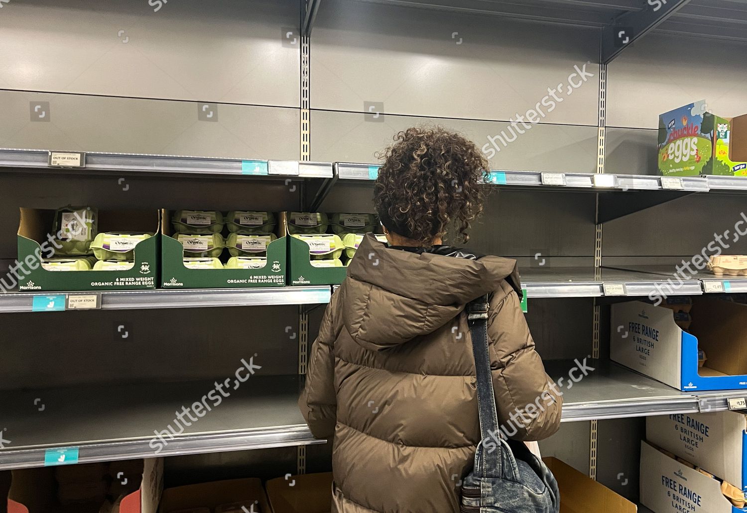 Shopper Looks Empty Shelves Eggs Morrison Editorial Stock Photo - Stock ...