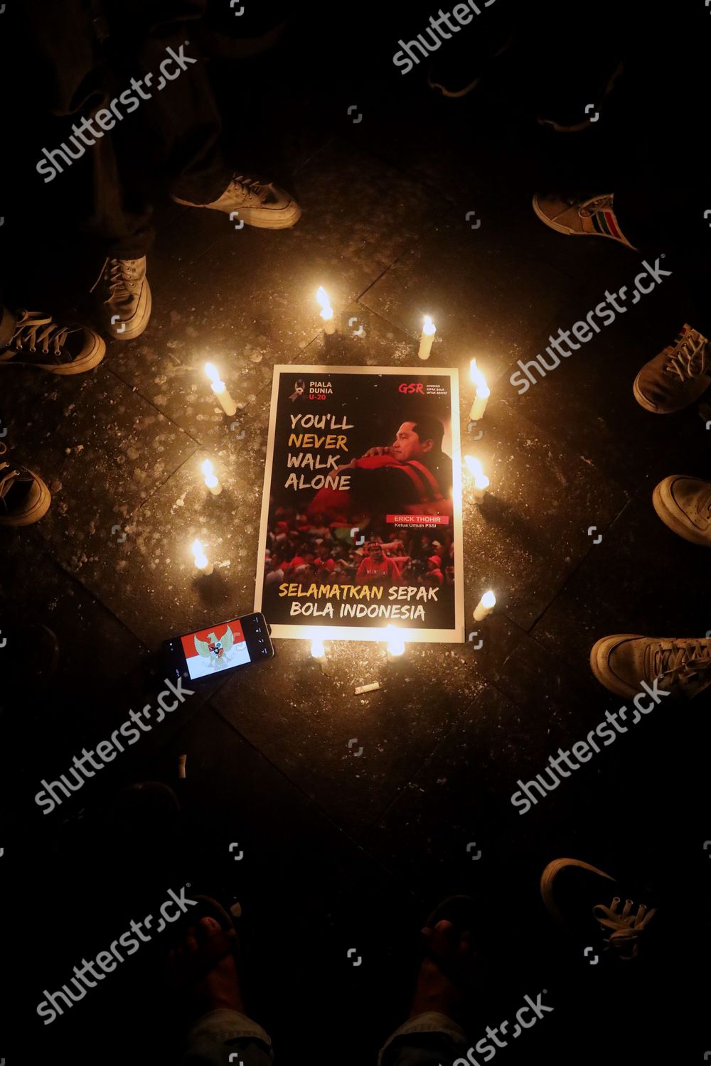 Supporters Indonesias Soccer Team Surround Poster Editorial Stock Photo ...