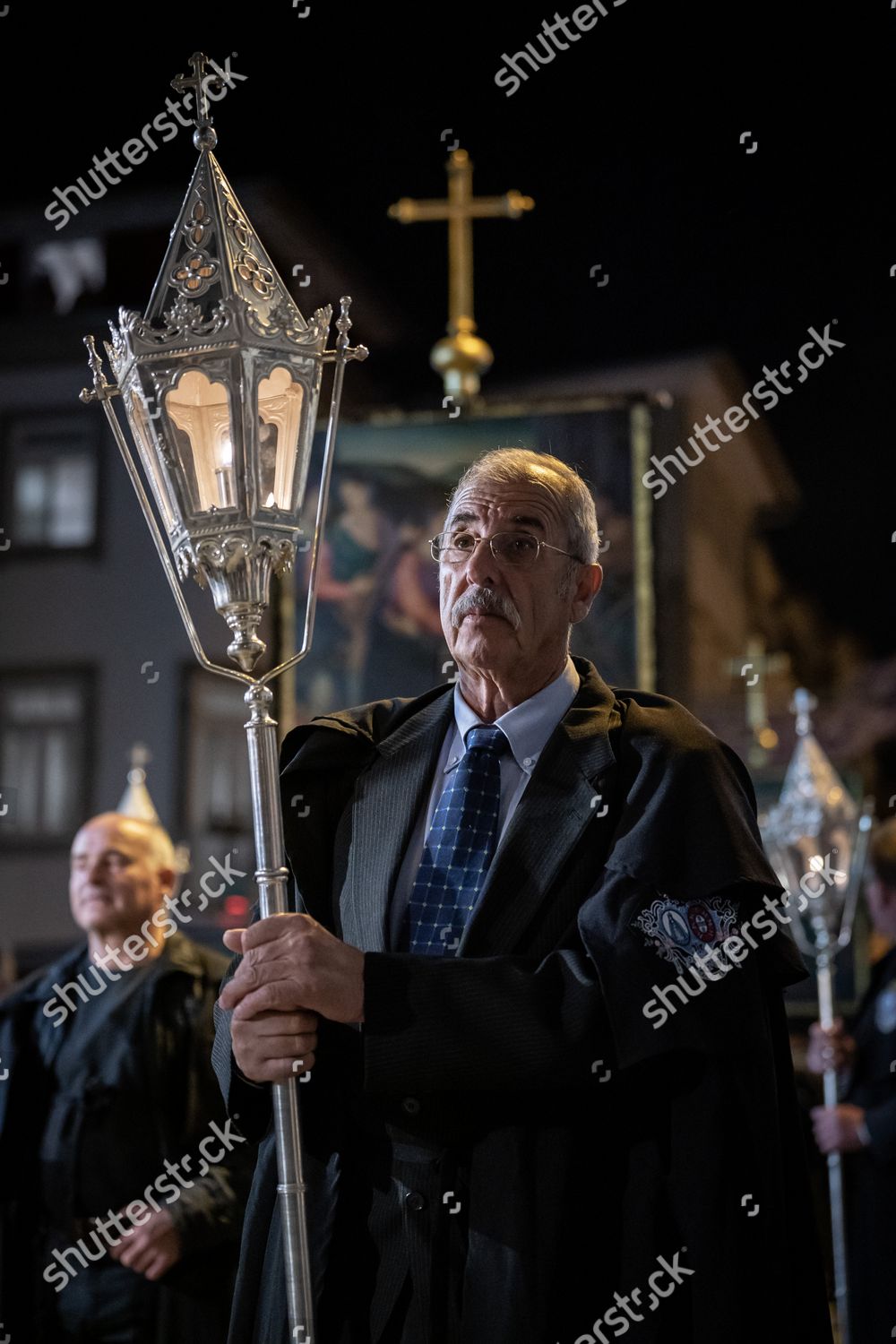 Faithful Carry Lanterns Ecce Homo Procession Editorial Stock Photo ...
