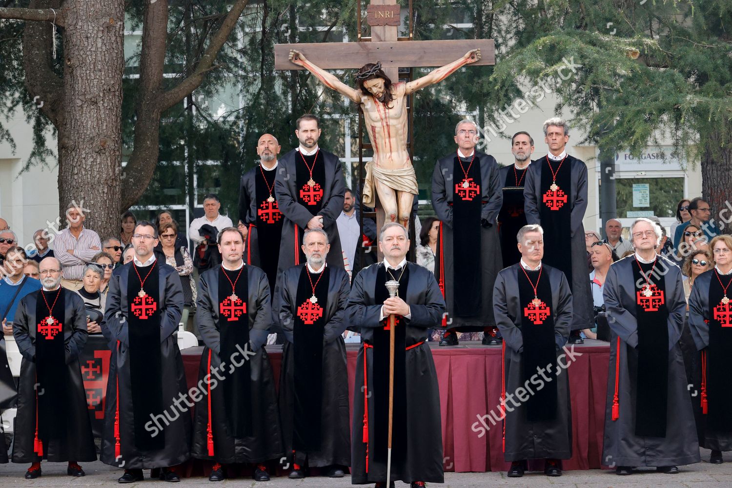 Penitents Brotherhood Holy Burial Pose Cross Editorial Stock Photo ...