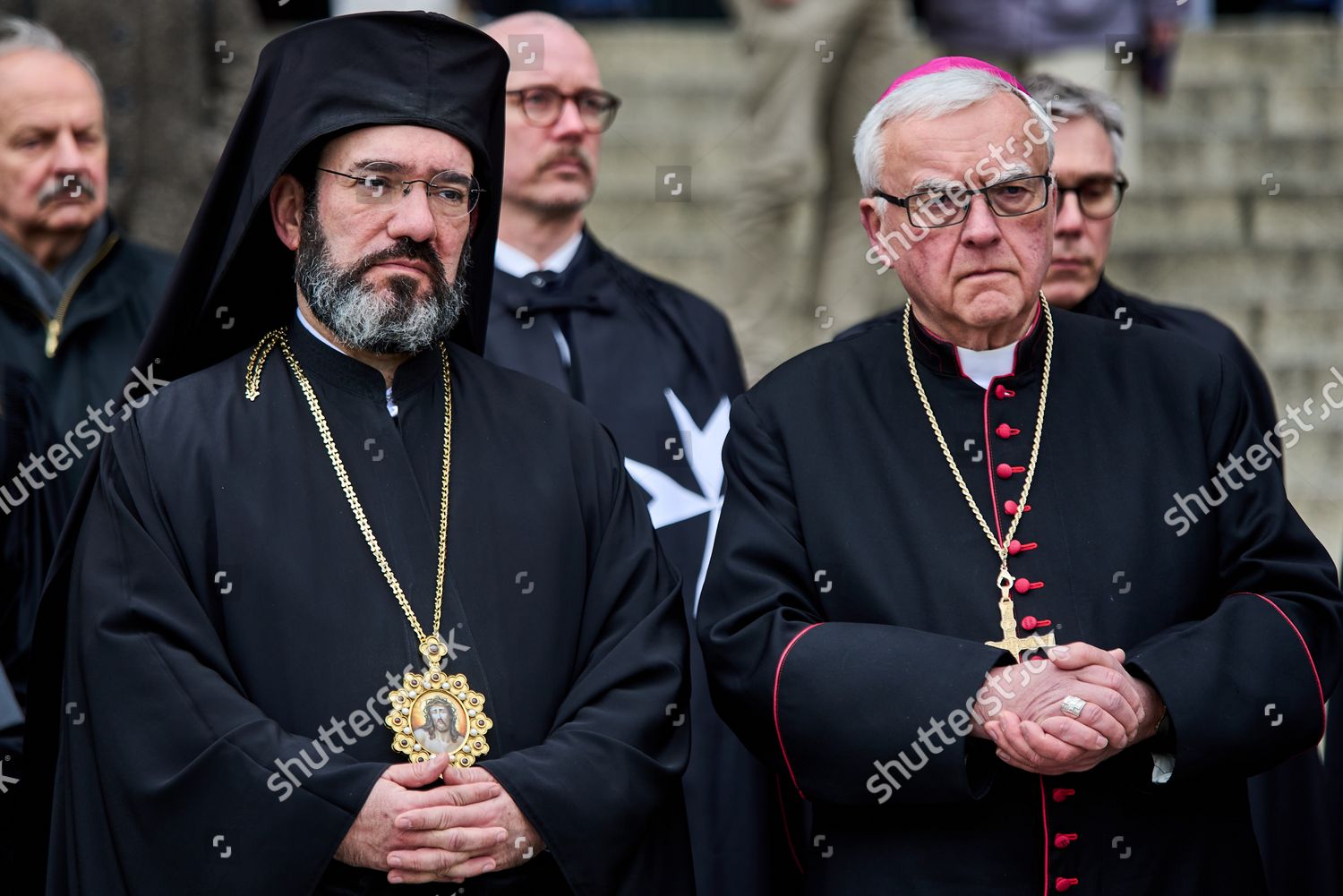 Bishop Emmanuel Christoupolis Archbishop Heiner Koch Editorial Stock ...