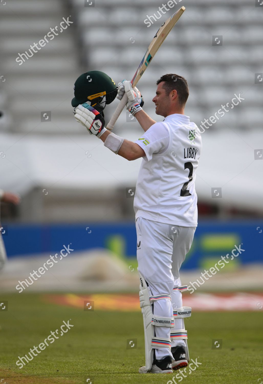 Worcestershires Jake Libby Raises His Bat Editorial Stock Photo - Stock ...