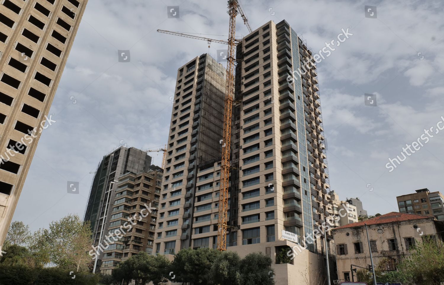 Unfinished Buildings Pictured Kantari Beirut Lebanon Editorial Stock ...