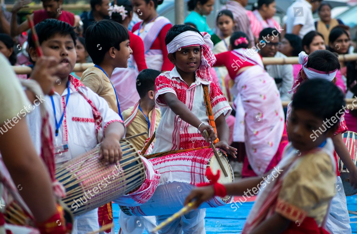 Children Playing Dhol Drum They Participates Editorial Stock Photo ...