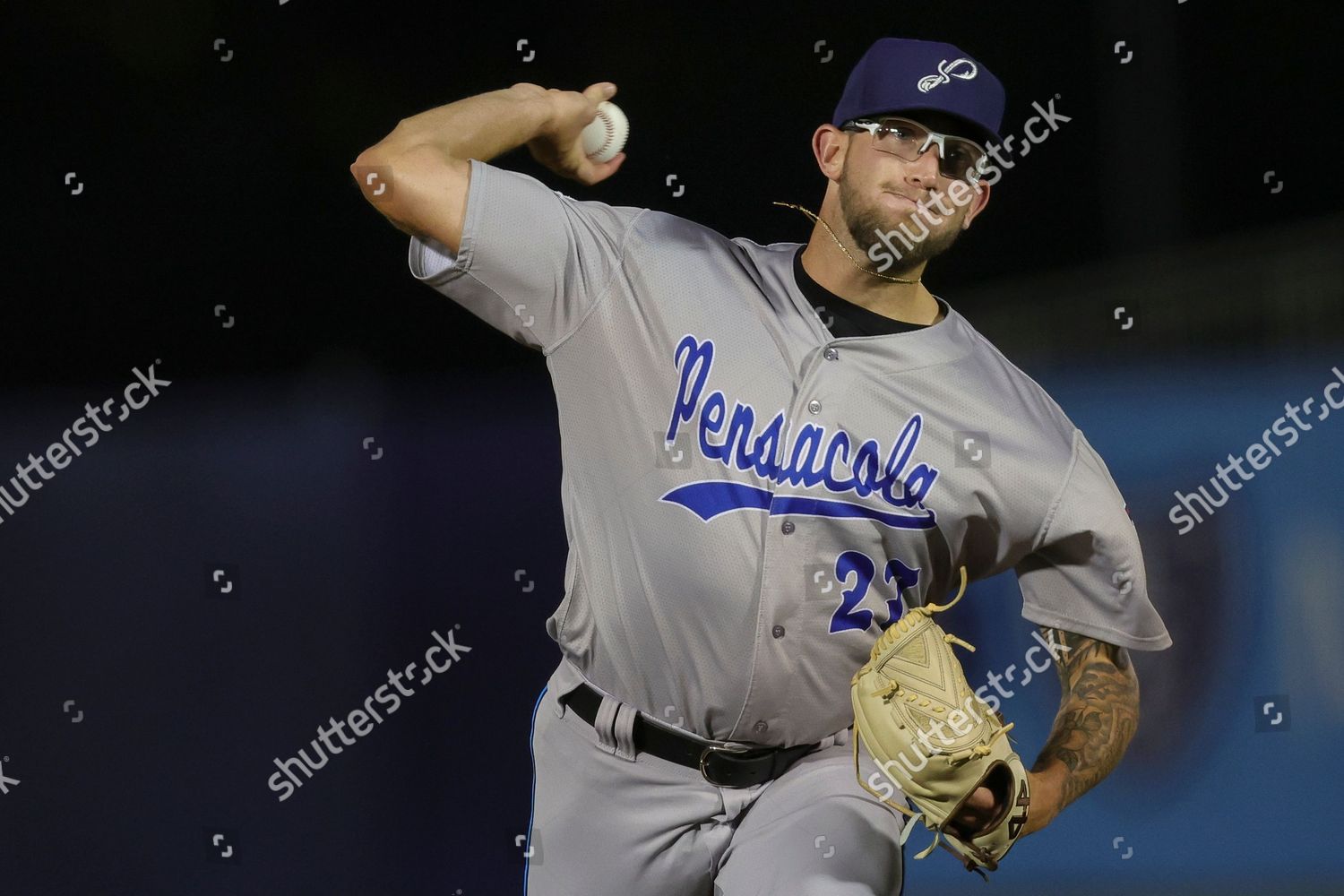 Pensacola Blue Wahoos Pitcher Austin Roberts Editorial Stock Photo ...