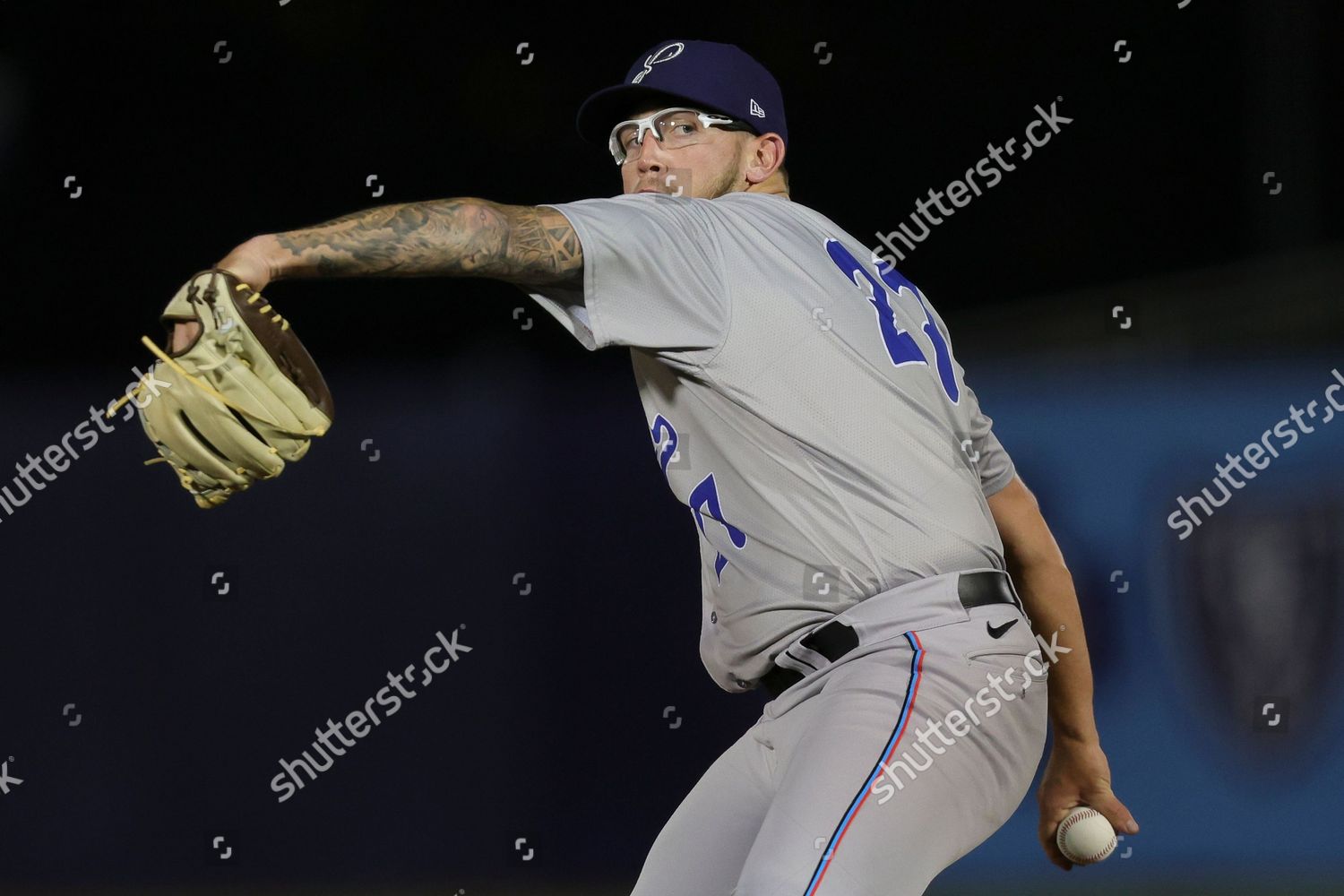 Pensacola Blue Wahoos Pitcher Austin Roberts Editorial Stock Photo ...