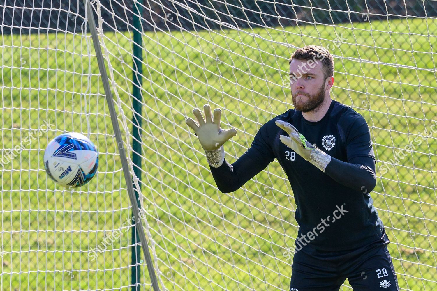 Hearts Goalkeeper Zander Clark During Heart Editorial Stock Photo ...