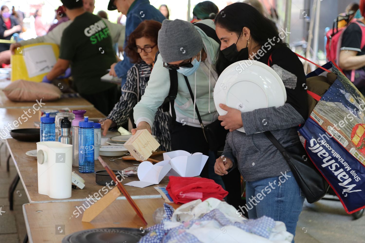 People Pick Items Donated By Others Editorial Stock Photo - Stock Image ...