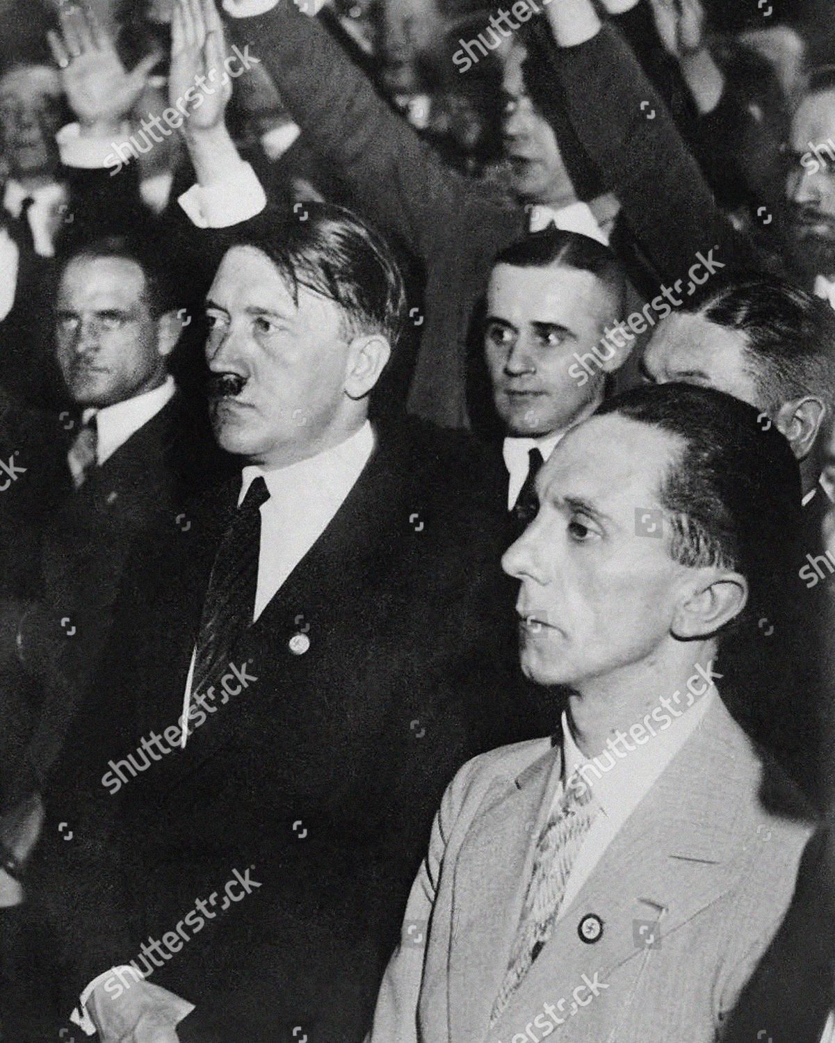 Adolf Hitler Joseph Goebbels German Wartime Editorial Stock Photo ...