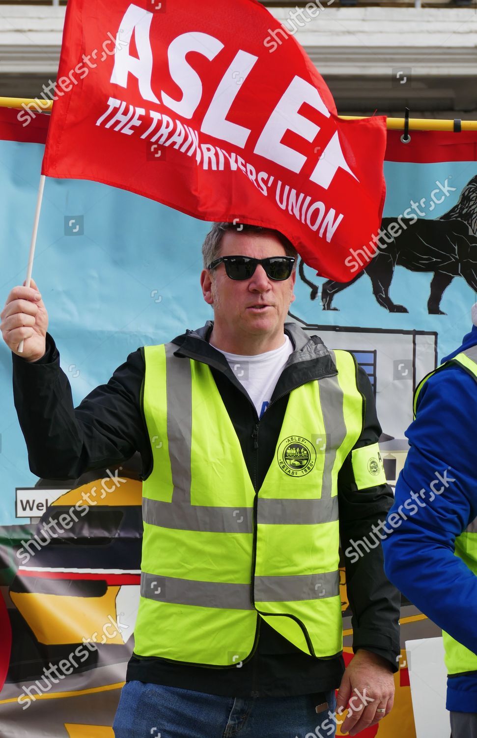 Official Aslef Picket Line Picketers Outside Editorial Stock Photo ...