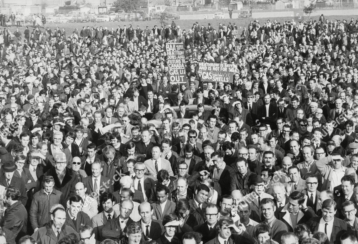 Part Huge Crowd Heathrow Airport Workers Editorial Stock Photo - Stock ...