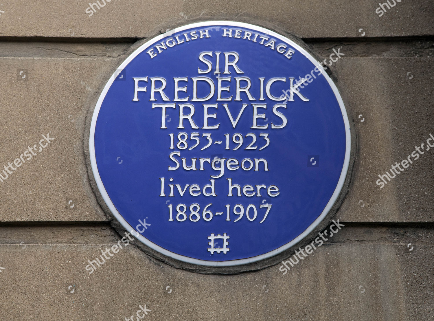 Blue Plaque Surgeon Sir Frederick Treves Editorial Stock Photo - Stock ...