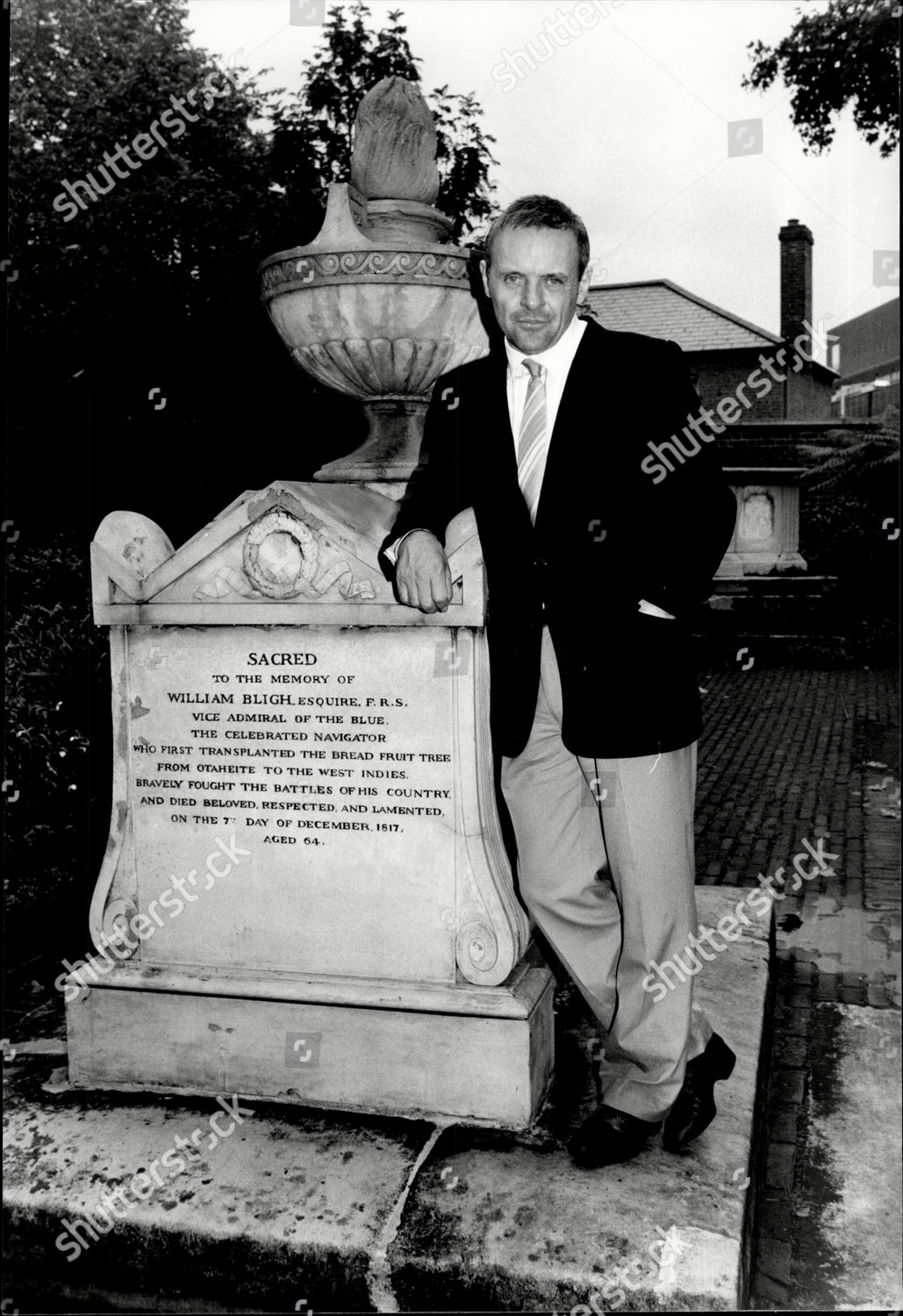 Anthony Hopkins Tomb Captain William Bligh Editorial Stock Photo ...