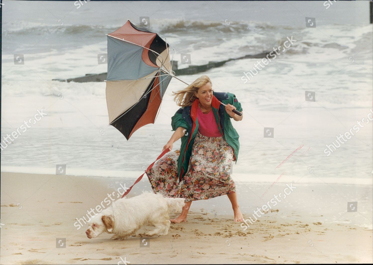 Celia Williams Walking On Bournmouth Beach Editorial Stock Photo ...