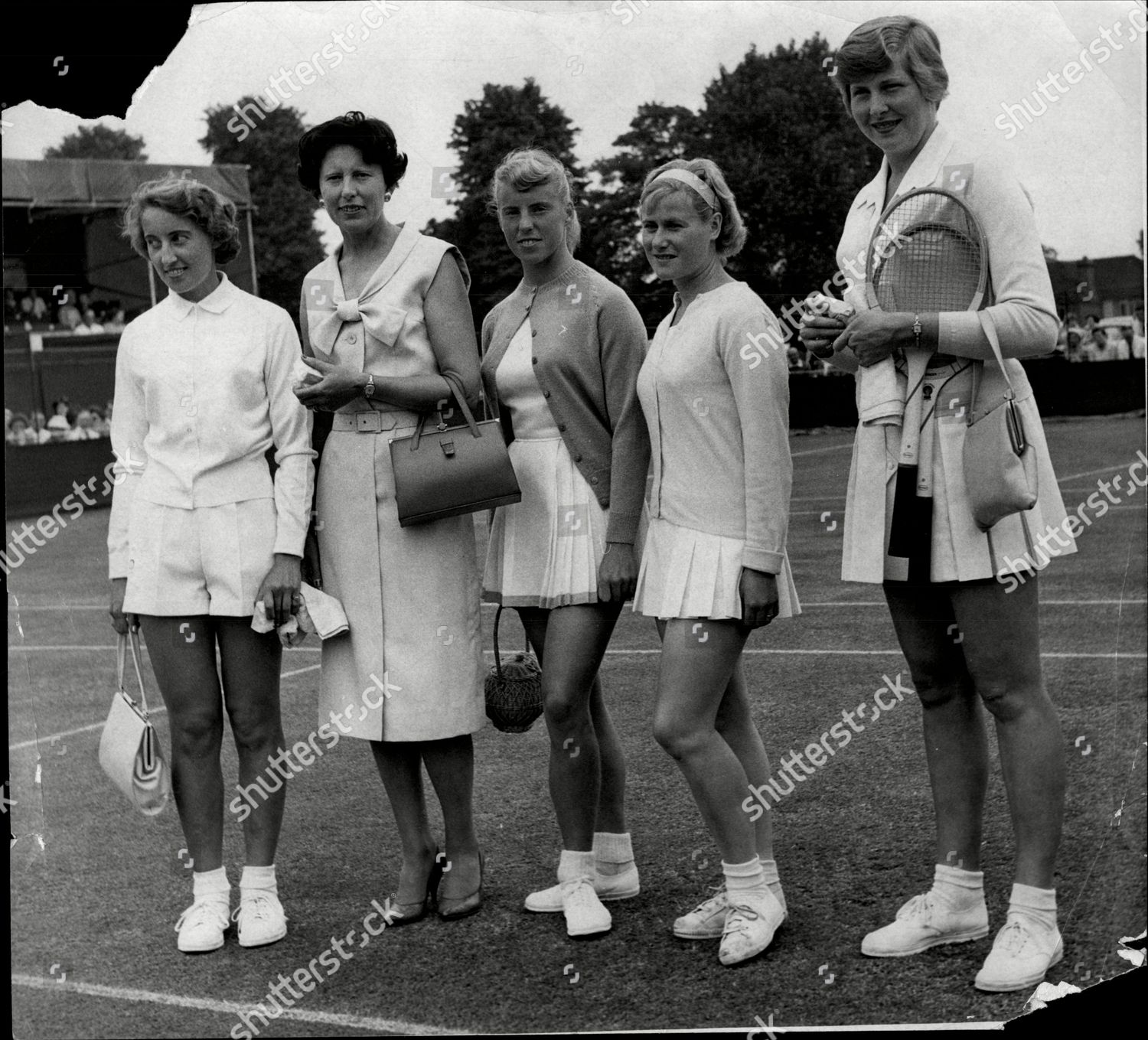 British Wightman Cup Tennis Team Lr Editorial Stock Photo - Stock Image ...