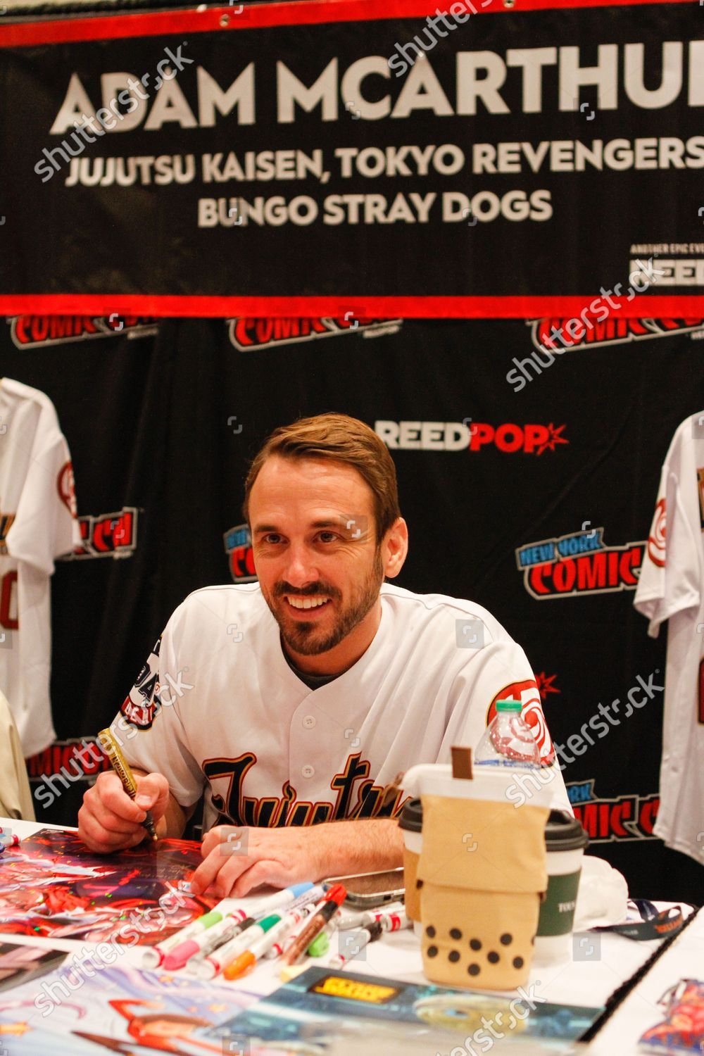 Actor Adam Macarthur Signs Autographs During Editorial Stock Photo ...