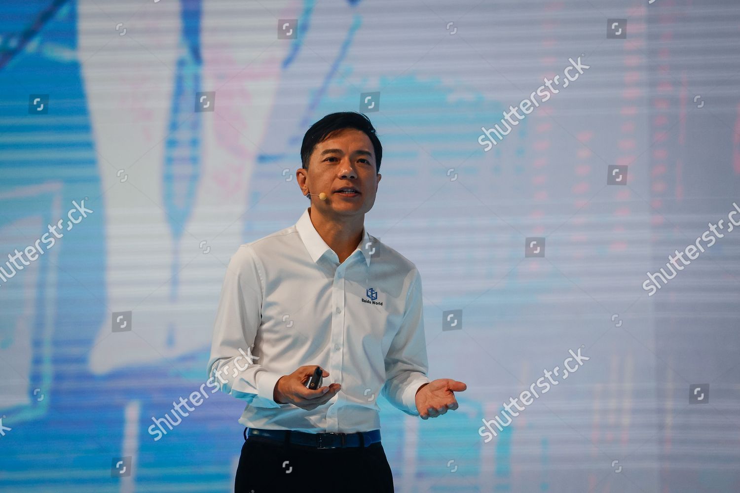 Ceo Baidu Robin Li Speaks During Editorial Stock Photo - Stock Image ...