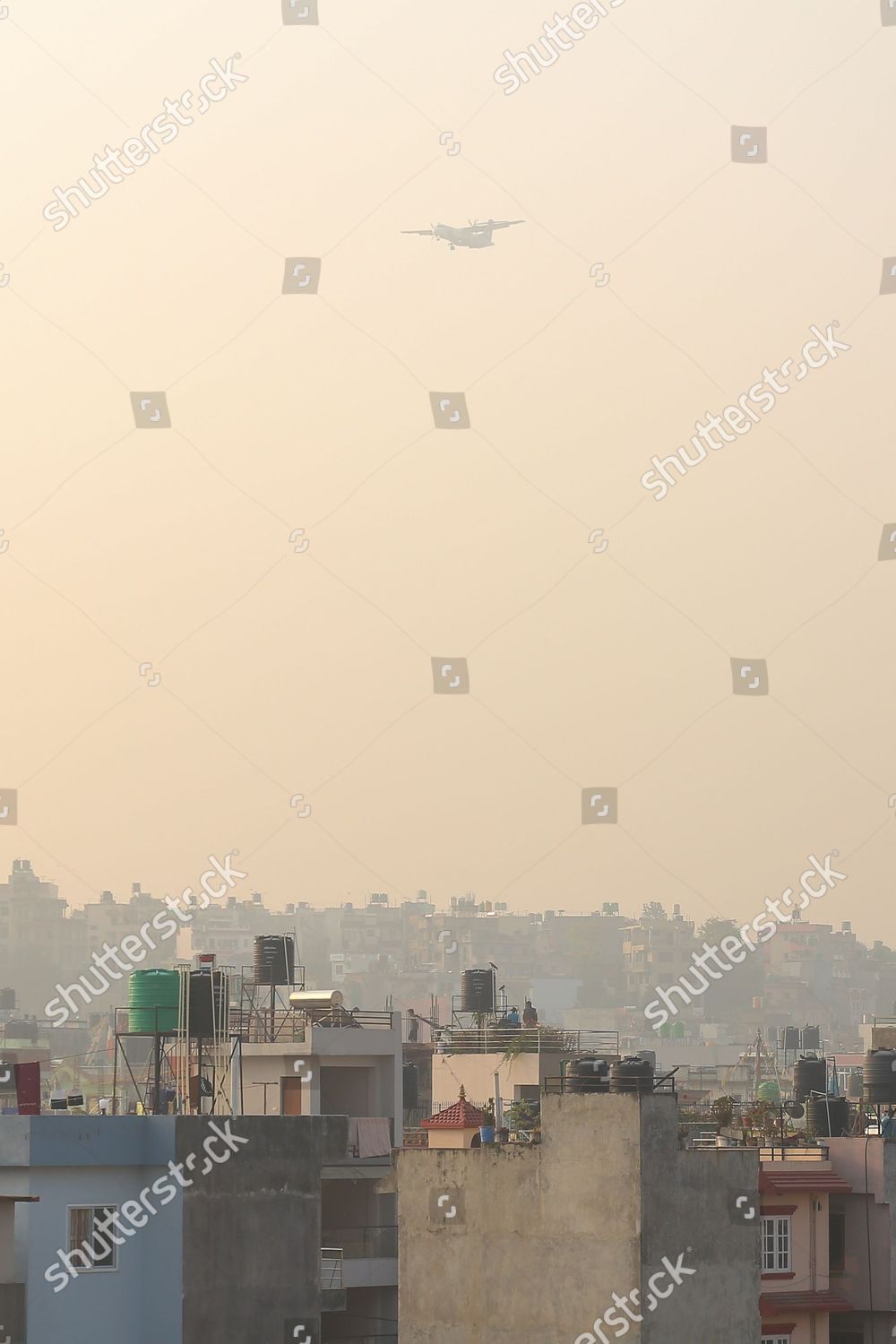 Nepals Kathmandu Valley Shrouded By Thick Editorial Stock Photo - Stock Image | Shutterstock
