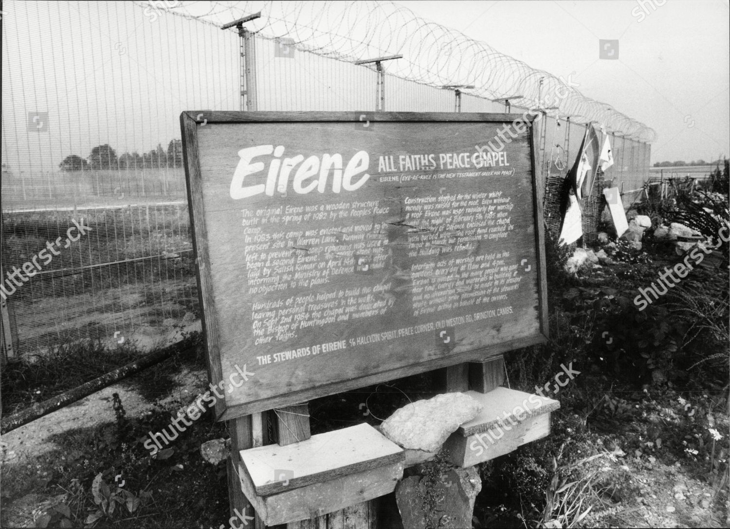 Sign Eirene Chapel Molesworth Peace Camp Editorial Stock Photo - Stock ...