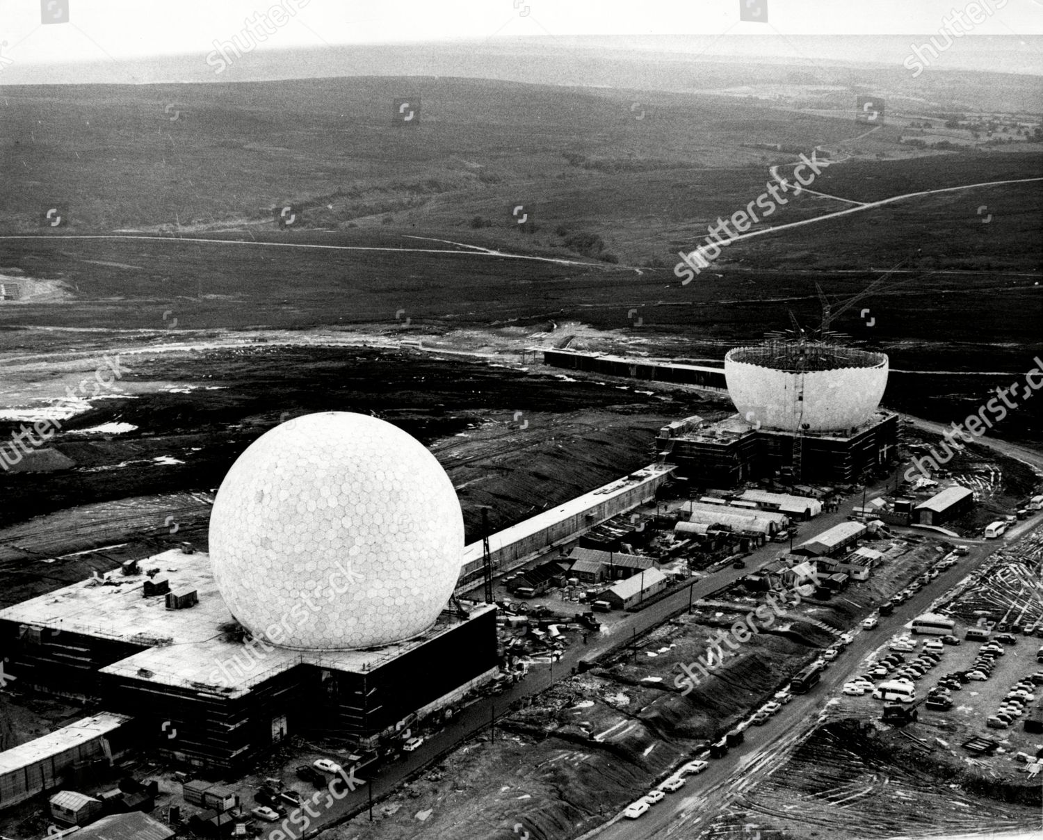 Aerial View Early Warning Radar Domes Editorial Stock Photo - Stock ...