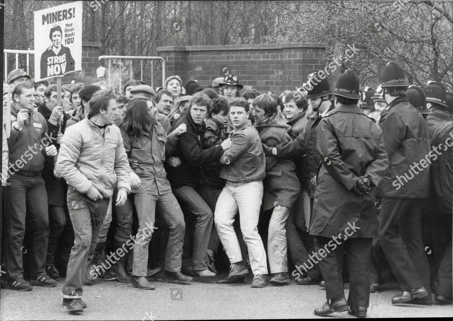 Miners Strike Police Striking Miners Clash Editorial Stock Photo ...