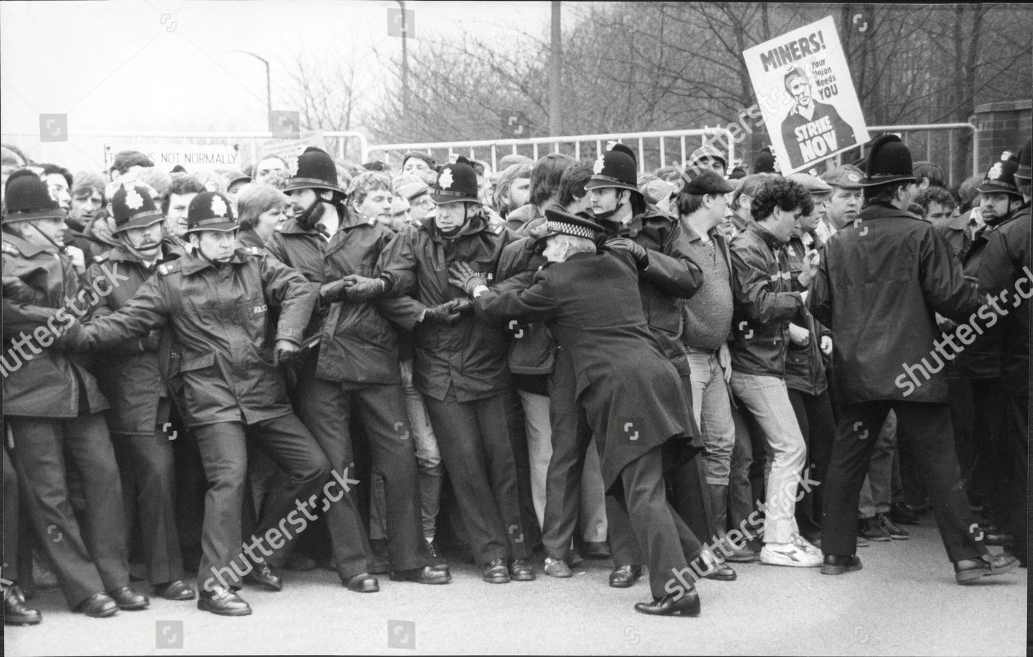 Miners Strike Police Striking Miners Clash Editorial Stock Photo ...