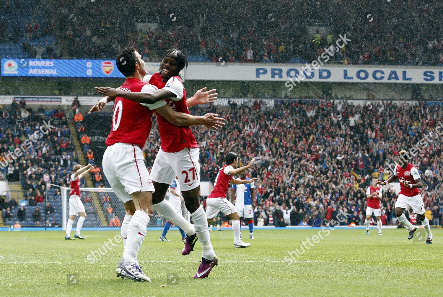 Gervinho Arsenal Celebrates Scoring Opening Goal Editorial Stock Photo ...