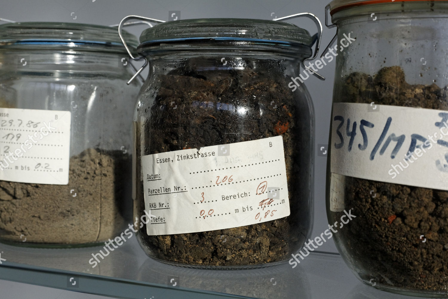 Glasses Contaminated Soil Samples Old Industrial Editorial Stock Photo ...
