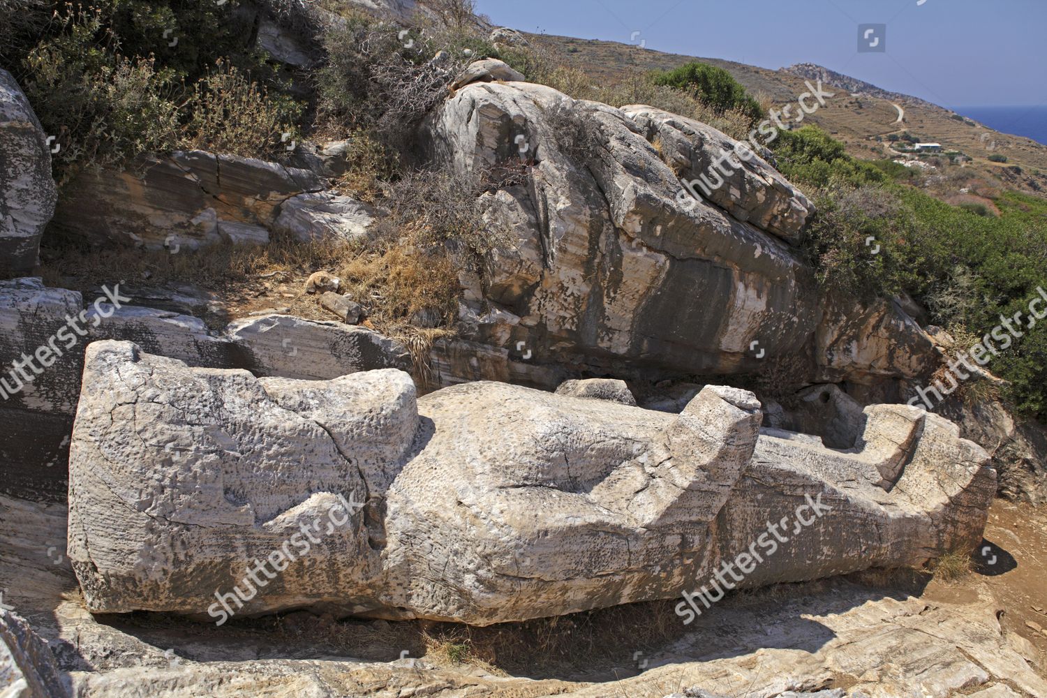 Kouros Near Apolonas Naxos Island Cyclades Editorial Stock Photo ...