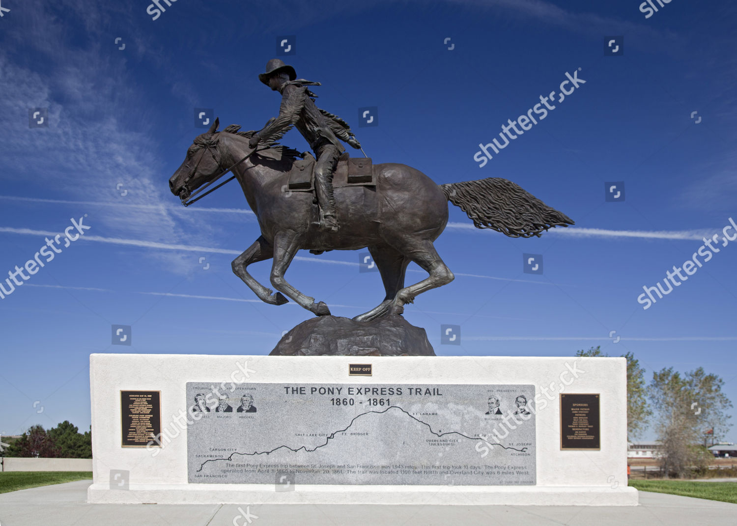 Monument Pony Express Sculpted By Brenda Editorial Stock Photo - Stock ...