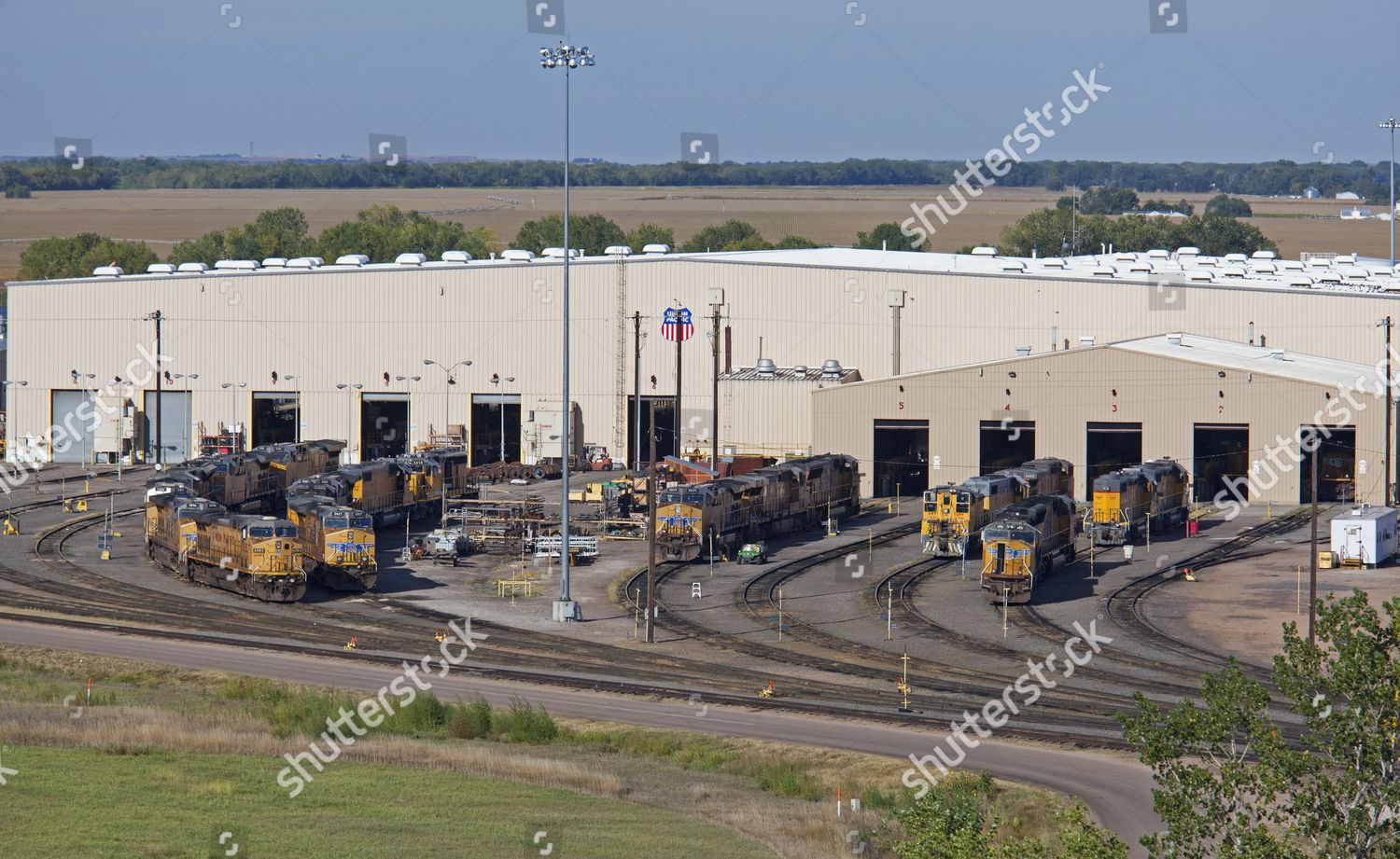 Locomotive Repair Shop Union Pacific Railroads Editorial Stock Photo ...
