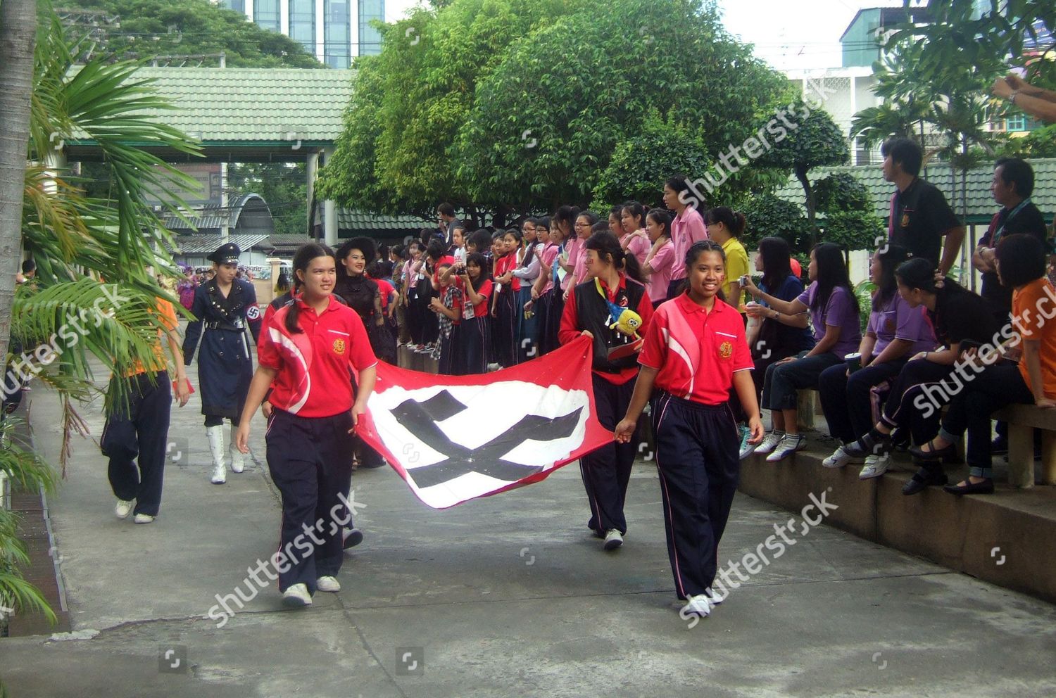 Pupils School Parade Nazi Swastika Flag Editorial Stock Photo - Stock ...