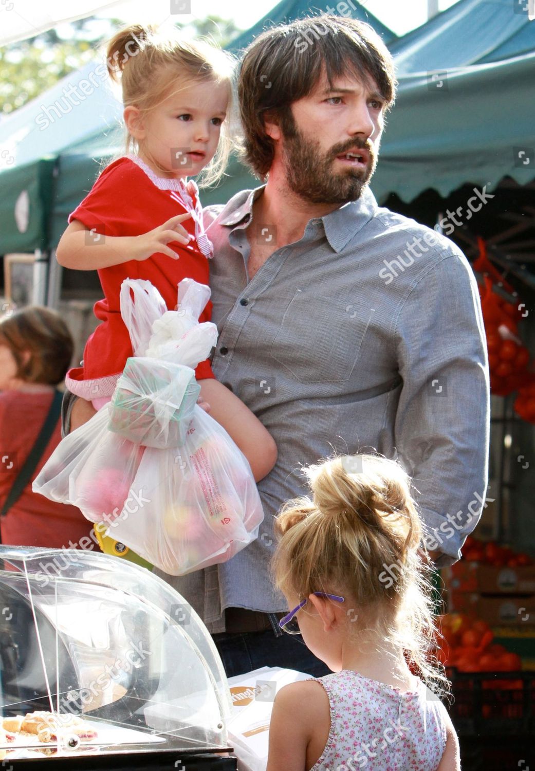 Ben Affleck Daughters Seraphina Affleck Violet Editorial Stock Photo ...